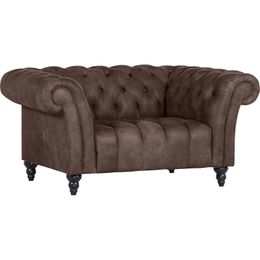 GUTMANN FACTORY Sessel &raquo;Amazonas, Sessel mit Anilinleder-Bezug, Breite 230 cm&laquo; Sitzpolsterung: formstabiler Poly&auml;therschaum auf Wellenunterfederung braun Anilinleder,