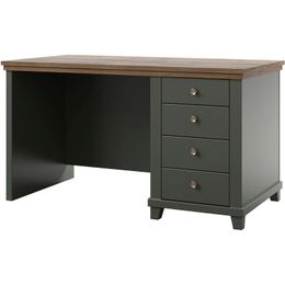 Helvetia Schreibtisch &raquo;Evora Schreibtisch&laquo; Schreibtisch in moderner Landhaus Stil gr&uuml;n B/H/T: 140cm x 77cm x 70cm