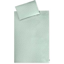 Julius Z&ouml;llner Kinderbettw&auml;sche &raquo;Stary&laquo; 2 Stk. gr&uuml;n Jersey, Obermaterial: 100% Baumwolle B/L: 100cm x 135cm, 1 Stk., 1 Stk., Jersey, B/L: 40cm x 60cm, 2 Stk.