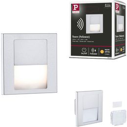 Paulmann LED Einbauleuchte &raquo;LED Wandeinbauleuchte Tsaro eckig 80x36mm&laquo; 1 Stk. Warmwei&szlig; grau 1, H: 8cm, 1 Stk.