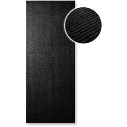 Wecon Home Teppich &raquo;Buhai&laquo; rechteckig 3 mm H&ouml;he ultraflacher Schmutzfangl&auml;ufer, rutschfest, waschbar, wetterfest schwarz Polyester B : 80cm 1 Stk., 