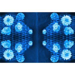 ARCHITECTS PAPER Fototapete &raquo;Artwork Flowers&laquo; Vlies, Wand, Schr&auml;ge blau Vlies B/L: 4m x 2,7m