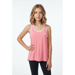 Under Armour M&auml;dchen Trainingstop &raquo;TECH KNOCKOUT TANK&laquo; &auml;rmelloses Design, mit tiefem Rundhals, schwei&szlig;ableitendes Material pink S