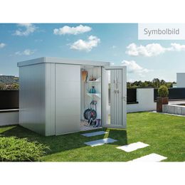 BioHort Ger&auml;tehaus &raquo;NEO Gr. 3A, verschiedene Farben&laquo; stylisches Gartenhaus mit Flachdach silber Stahl Einheitsgr&ouml;&szlig;e