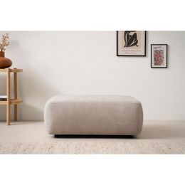 Home Affaire Polsterhocker &raquo;Torge, Hocker in Cord, Samtvelours oder Struktur&laquo; passend zur Serie Torge, rechteckig, bequemer Sitzkomfort beige 100% 