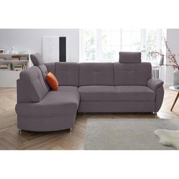 Sit & More sit&more Ecksofa &raquo;Sonoma L-Form&laquo; wahlweise mit Schlaffunktion und Bettkasten grau Kunstleder SOFTLUX ;Luxus-Microfaser ALTARA NUBUCK (100% Polyester);