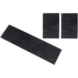 Bruno Banani Bettumrandung &raquo;Shaggy Soft&laquo; H&ouml;he 30 mm 3 Stk. tlg. gewebt, Uni-Farben, besonders weich, Bettvorleger, L&auml;ufer-Set grau Obermaterial: 100% Polypropylen 