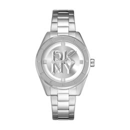 DKNY Damen DKNY Quarzuhr &raquo;Chambers Midi&laquo; Armbanduhr, Damenuhr, Edelstahlarmband, analog Einheitsgr&ouml;&szlig;e