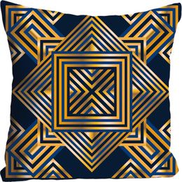 queence Dekokissen &raquo;&raquo;Vierecke&laquo;,&laquo; Kissenh&uuml;lle ohne F&uuml;llung, 1 St&uuml;ck bunt Polyester B/L: 40cm x 40cm, 1 Stk.