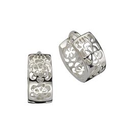Firetti Damen Paar Creolen &raquo;Schmuck Geschenk Silber 925 Blume/Bl&uuml;te&laquo; silber 13,5mm, Silber 925 (Sterlingsilber)