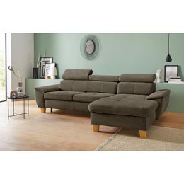 exxpo - sofa fashion Ecksofa &raquo;Enya, aufwendige Detailverarbeitung, hoher Sitzkomfort, bequem, L-Form&laquo; inkl. Kopfteilverstellung, wahlweise mit 