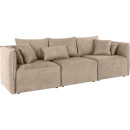 OTTO home 3-Sitzer &raquo;N&ouml;re&laquo; 3 Teile, in vielen Bezugsqualit&auml;ten und Farben s. auch "N&ouml;re" beige Samtoptik (100% Polyester);Struktur (100% Polypropylene)