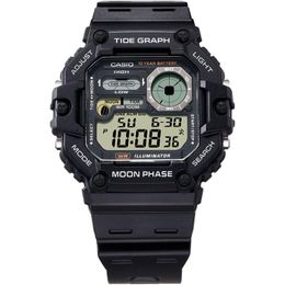 Casio Timeless Collection Herren CASIO TIMELESS COLLECTION Chronograph Quarzuhr,Armbanduhr,Herrenuhr,Digitaluhr,Resinarmband, autom. Kalender schwarz 