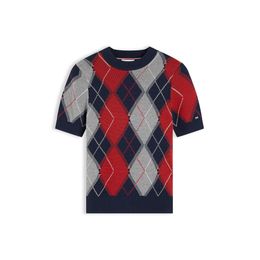 Tommy Hilfiger Pullover Damen Gr&ouml;&szlig;e L dunkelblau / grau / rot / wei&szlig;