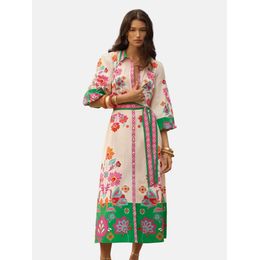 Love & Roses Kleid Damen Gr&ouml;&szlig;e 36 creme / gr&uuml;n / hummer / pink Sommerkleid