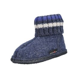 Haflinger Slippers boy size 32 Blue denim / Blood red / Black / White