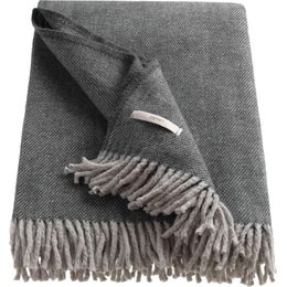 Esprit Wohndecke &raquo;Jade&laquo; aus recycelter Baumwolle, Kuscheldecke grau Baumwolle, Polyester B/L: 140cm x 200cm