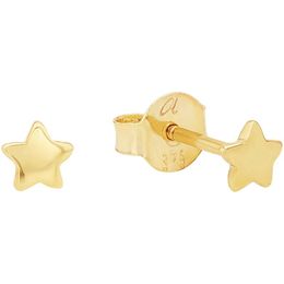 Amor Damen Paar Ohrstecker &raquo;Stern&laquo; gold Gelbgold 375
