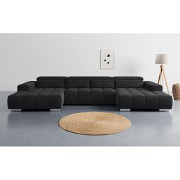 COTTA Wohnlandschaft &raquo;Orion U-Form, B: 400 cm&laquo; Kopfteilverstellung & 4 Kissen, optional elektr. Sitztiefenverstellung 88% POLYESTER (PES) 12% POLYAMID