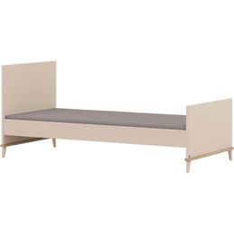 YUNY by PAIDI Kinderbett &raquo;HAZEL in Beige, modernes Jugendbett&laquo; Massivholz-F&uuml;&szlig;e, zeitloses & langlebiges Einzelbett Liegefl&auml;che L&auml;nge B: 200cm x 90cm, 