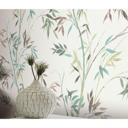 Erismann Vliestapete &raquo;Vliestapete Bamboorelle&laquo; gepr&auml;gt Phthalate frei gr&uuml;n Vlies B/L: 0,53m x 10,05m, Rollen: 1