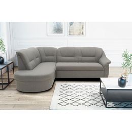 DOMO collection Ecksofa &raquo;Faenza f&uuml;r kleine R&auml;ume, Stellma&szlig;e 232x176cm, komfortabel, L-Form&laquo; mit Ottomane, zeitlos, elegante Armlehnen, wahlweise mit 