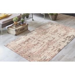 Kayoom Teppich &raquo;Percy 200&laquo; rechteckig 13 mm H&ouml;he braun Baumwolle B : 80cm 1 Stk., 13mm, L: 150cm