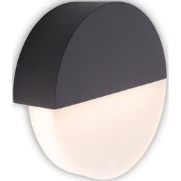 N&auml;ve n&auml;ve LED Au&szlig;en-Wandleuchte &raquo;Sobrio&laquo; LED-Board 1 Stk. Warmwei&szlig; Wandleuchte, Terrasse, anthrazit, &Oslash;: 18cm, LED warmwei&szlig; grau 1, &Oslash; 18cm, 1 Stk.