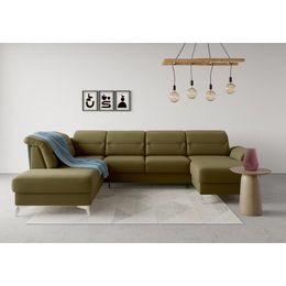 Sit & More sit&more Wohnlandschaft &raquo;Sinatra U-Form&laquo; optional mit Kopfteilverstellung und Armteilfunktion etc. gr&uuml;n 98% Polyester, 2% Polyamid B/H/T: 326cm x 85cm
