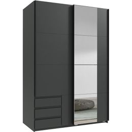wimex Schwebet&uuml;renschrank &raquo;Emden moderner Kleiderschrank mit Spiegel und Schubladen&laquo; Schlafzimmer Schrank Garderobenschrank mit Schwebet&uuml;ren Topseller grau 