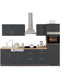 KOCHSTATION K&uuml;chenzeile &raquo;KS-Stockholm &ndash; K&uuml;che mit hochwertiger und detailreicher Landhausfront&laquo; Breite 280 cm, wahlweise mit E-Ger&auml;ten,mit MDF-Fronten