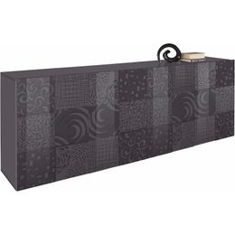Home Affaire Sideboard &raquo;Miro&laquo; Breite 241 cm mit dekorativem Siebdruck grau Einheitsgr&ouml;&szlig;e