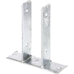Alberts U-Pfostentr&auml;ger Set, 3 Stk. tlg. feuerverzinkt, lichte Breite 71 mm grau Stahl &Oslash; 11mm