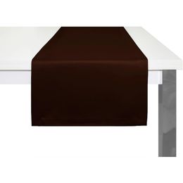 WIRTH Tischl&auml;ufer &raquo;NEWBURY&laquo; braun Baumwolle, Polyester B/L: 50cm x 150cm, eckig