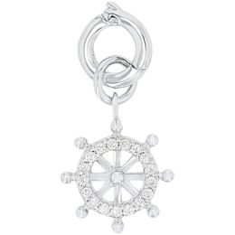 Amor Damen Charm-Einh&auml;nger &raquo;Steuerrad&laquo; mit Zirkonia (synth.) silber Einheitsgr&ouml;&szlig;e