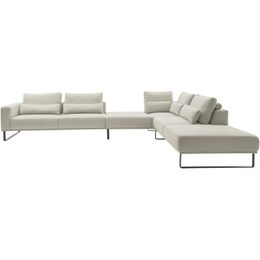 Musterring Ecksofa &raquo;JustB! PM100 bequem, modern, elegant und viel Platz, bodenfrei&laquo; mit Zwischenhocker, wahlweise mit Funktion und Kissen, Ma&szlig;e 290 x 308 beige 