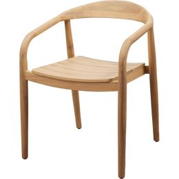 Woood Esszimmerstuhl &raquo;Cras aus Eschenfurnier mit gebogener R&uuml;ckenlehne H 75 cm&laquo; (Set) 2 Stk.(Set, 2 St), fertig montiert, nat&uuml;rliche Holzoptik braun 