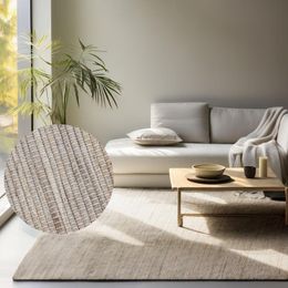 Hanse Home Teppich &raquo;Dhaka Juteteppich&laquo; rechteckig 5 mm H&ouml;he L&auml;ufer, handgewebt, Jute, Wolle, Natur, Wohnzimmer, Flur, Klassisch grau Jute B : 160cm 1 