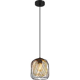 Globo LIGHTING H&auml;ngeleuchte &raquo;DICHTI&laquo; E27 1 Stk. H&auml;ngelampe Esszimmer-Leuchte Esstischleuchte Wohnzimmer schwarz &Oslash; 18cm H: 150cm, 1 Stk.