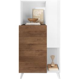 Home Affaire Highboard &raquo;Monaco H&ouml;he 154 cm, Stauraumschrank mit 2 T&uuml;ren (4 F&auml;cher) und 2 offen&laquo; Hohe, schmale Kommode &ndash; sanftes Schlie&szlig;en, edles 