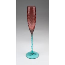 AM Design Sektglas &raquo;Handgefertigt&laquo; 3er Set rosa Glas 29cm