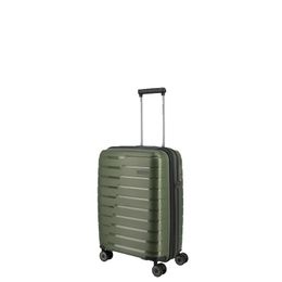 Travelite Herren Travelite Trolley &raquo;AIR BASE Reisekoffer Hartschale&laquo; 43 l 4 Rollen kratzresistenter Oberfl&auml;che und cleverer Innenaufteilung gr&uuml;n B/H/T