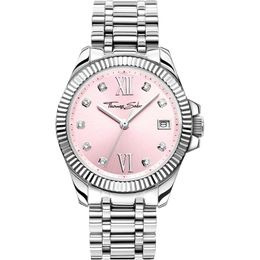 Thomas Sabo Damen Thomas Sabo Quarzuhr &raquo;DIVINE&laquo; Armbanduhr,Damenuhr,Mineralglas m. Saphirbeschichtung,Edelstahlarmband silber Einheitsgr&ouml;&szlig;e