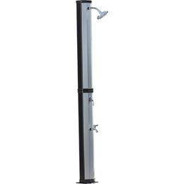 summer fun Gartendusche &raquo;Solar Dusche, 35L, schwarz/silber, H217cm 2 teilig&laquo; grau Kunststoff Einheitsgr&ouml;&szlig;e