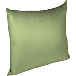 Fleuresse Kissenbezug &raquo;Colours Mako Satin, 100% Baumwolle, mit Rei&szlig;verschluss&laquo; Mako Satin, gl&auml;nzend, glatt, Premium Qualit&auml;t gr&uuml;n Mako-Satin, Mako-