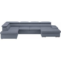 Sit & More sit&more Wohnlandschaft &raquo;Valantine U-Form, B: 349 cm&laquo; mit Arm- & Kopfteilverstellung, optional mit Schlaffunktion bunt NaturLEDER ;Spannstoff B/H/T: 