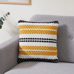ANDIAMO Dekokissen &raquo;Malena&laquo; Ethnomuster, Sofakissen, Kissenh&uuml;lle mit F&uuml;llung, eckig, 45x45 cm gelb Obermaterial: 80% Baumwolle, 20% Polyester B/L: 45cm x 45cm