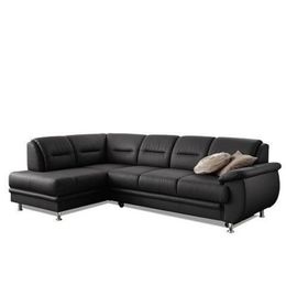 Sit & More sit&more Ecksofa &raquo;Mailand L-Form, B: 250 cm, zeitloses Design, Komfortpolsterung&laquo; optional Schlaffunktion schwarz Luxus-Kunstleder;Kunstleder Softlux 