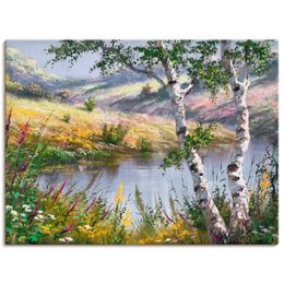 Artland Wandbild &raquo;Nach einem Sturm&laquo; Gew&auml;sser 1 Stk. tlg. als Leinwandbild, Poster in verschied. Gr&ouml;&szlig;en gr&uuml;n Leinwand B/H/T: 60cm x 45cm, Leinwandbild Gew&auml;sser