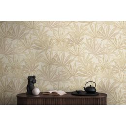 Livingwalls living walls Vliestapete &raquo;Michalsky 6 florale Tapete Mustertapete Bl&auml;tter Blattmuster&laquo; matt strukturiert Vliestapete Blatt-Motiv f&uuml;r Schlafzimmer 